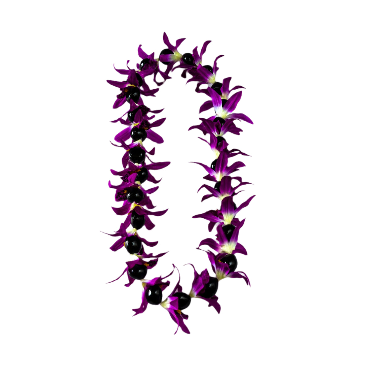 Silk Orchid and Kukui Nut Lei | Lasting Tropical Keepsake | Hawaii Lei ...