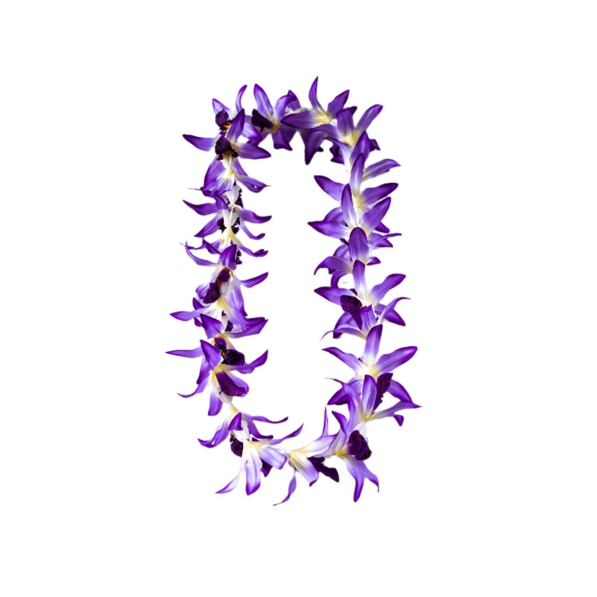 Silk Orchid & Crown Flower Lei | Timeless Aloha Keepsake | Hawaii Leis ...